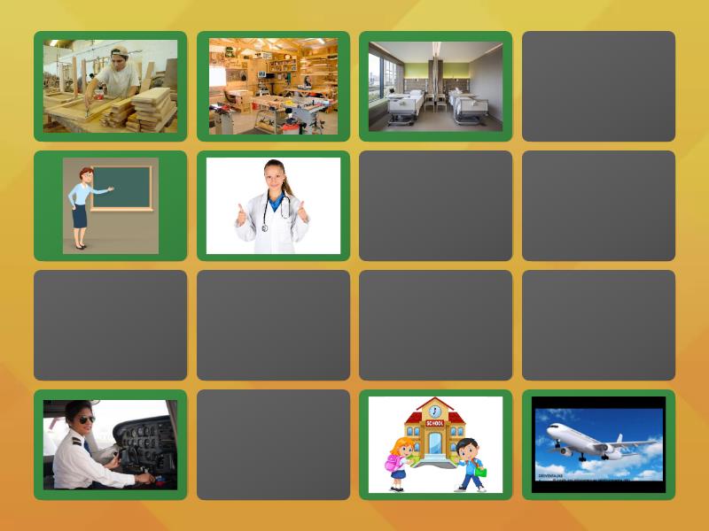 Parejas de servicios y profesiones - Matching pairs