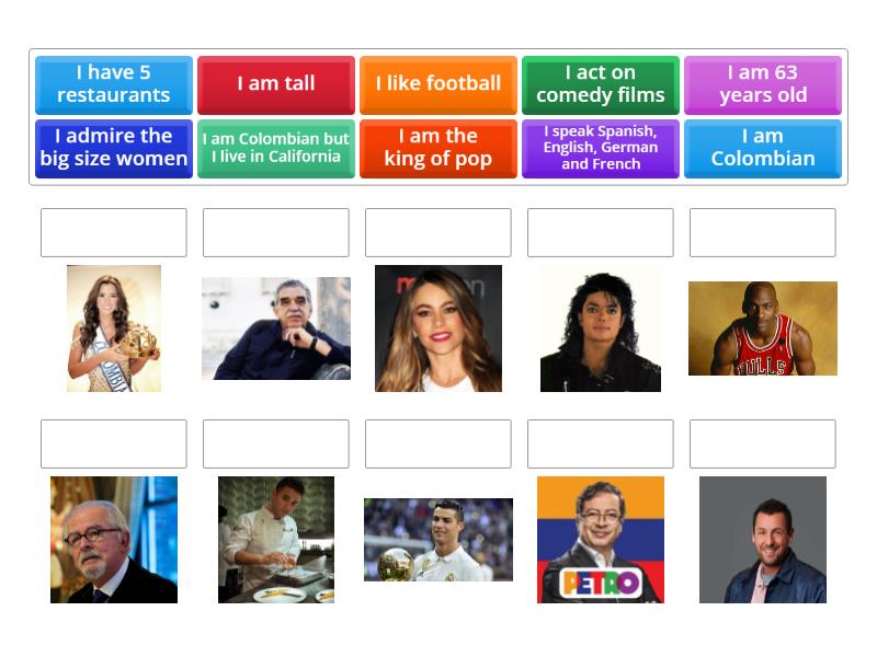 Famous people profile - Match up