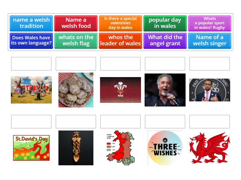 Welsh Culture - Match up