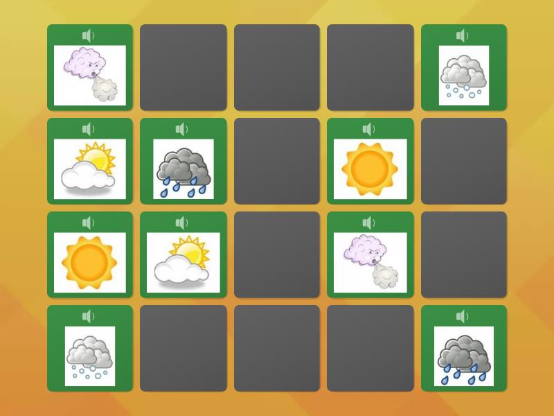 Weather memory - Matching pairs