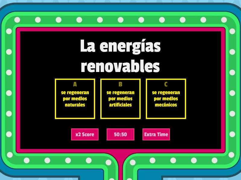 TIPOS DE ENERGIA - Gameshow quiz