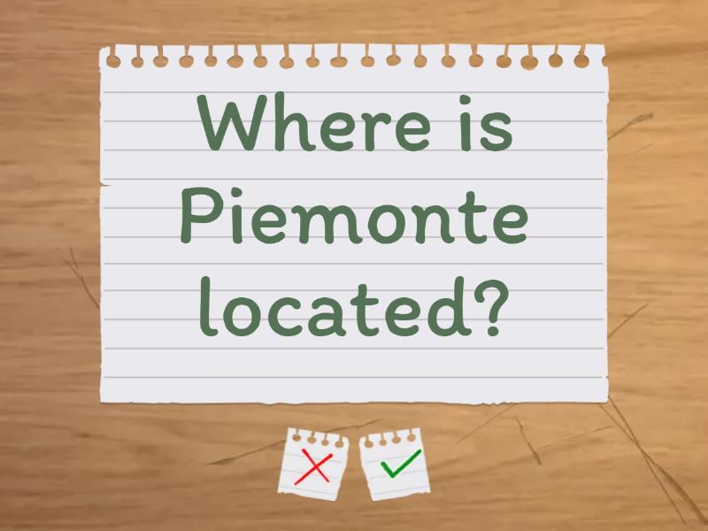 Piemonte Facts - Flash cards