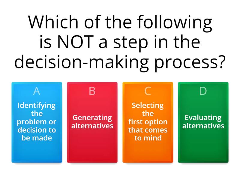 Decision Making - Cuestionario