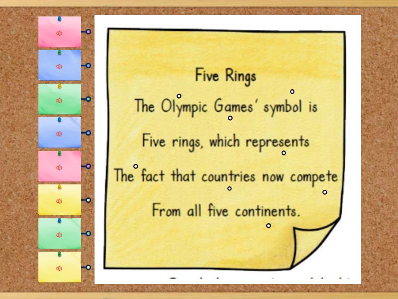 OLYMPIC RINGS poem listen and match ! - Labelled diagram