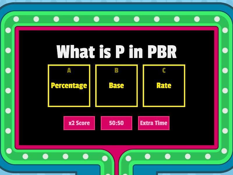PBR Triangle - Gameshow quiz