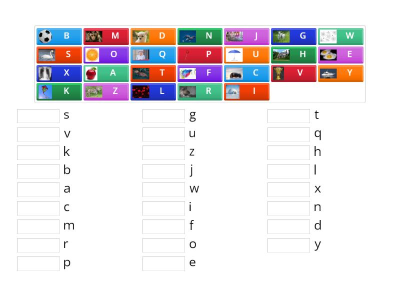 Alphabet awareness - Match up