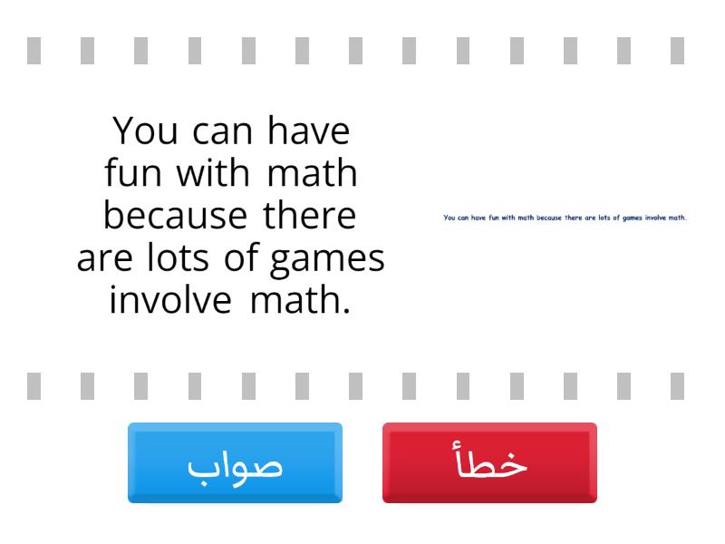 math sum up - True or false