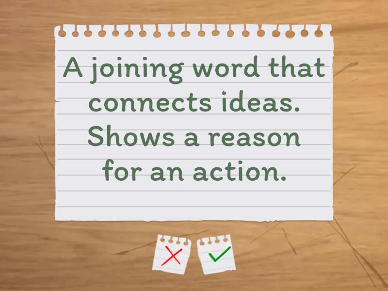 Compound sentences using joining words - Flash cards