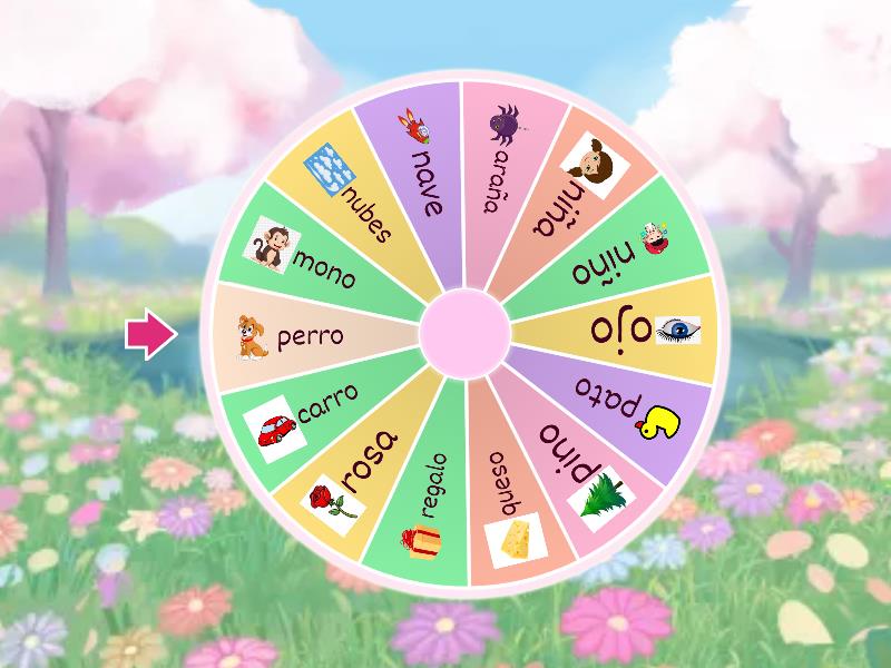 Spanish Vocabulary - Spin the wheel
