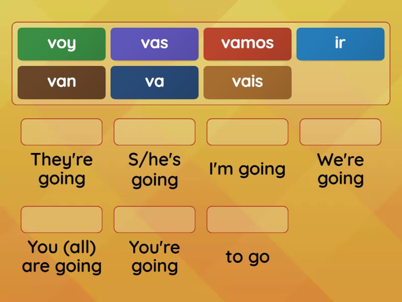 Ir (to go) - present tense - Match up