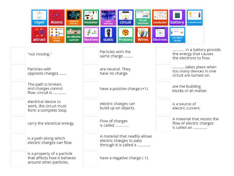 science electricity - Match up