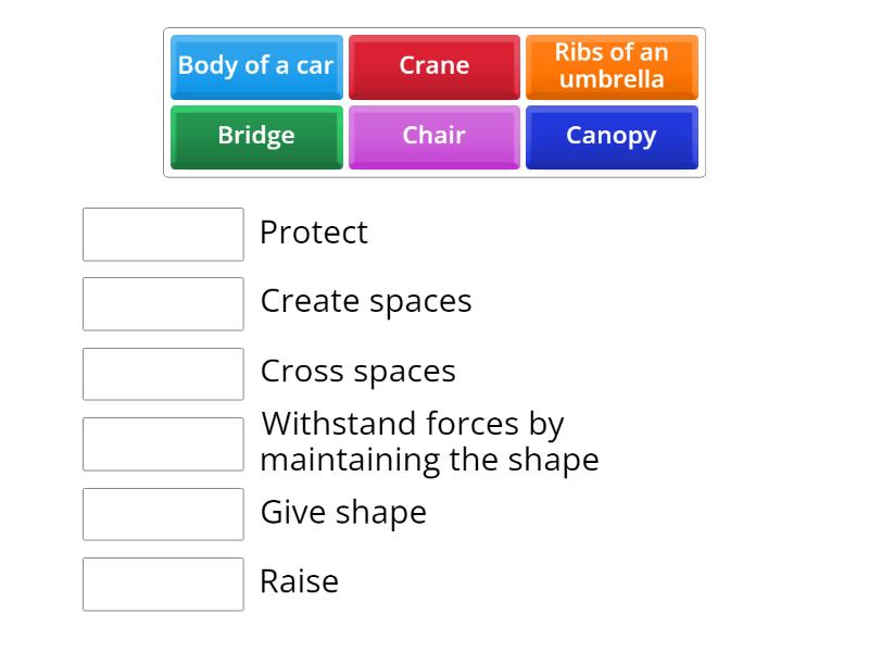FUNCTIONS OF STRUCTURES - Match up