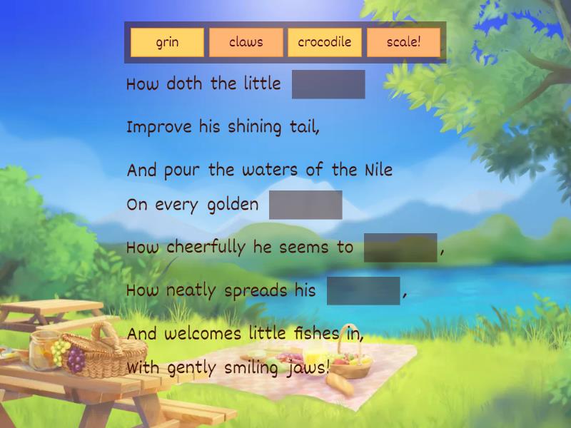 Complete the rhyme - Complete the sentence