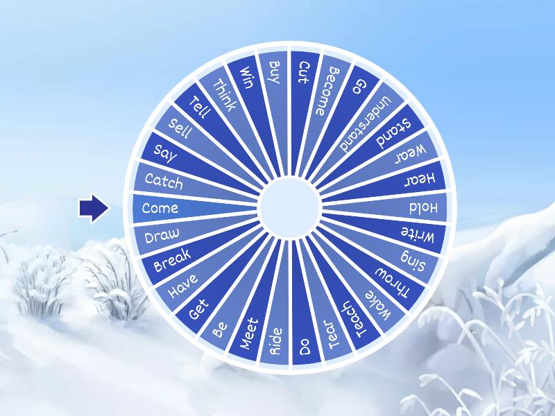 Irregular verbs: spinner - Spin the wheel