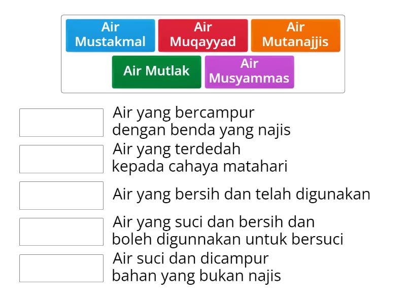 Jenis Air - Match up