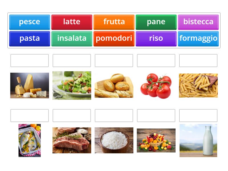 vocabolario cibo - Abbinamenti