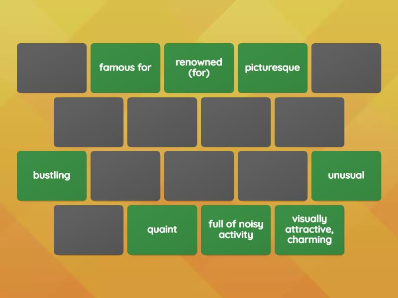 Gateway b2+ Unit 6 Vocabulary - Matching pairs Gateway b2+ Unit 6 Vocabulary - Matching pairs