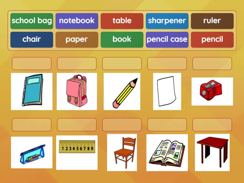 /classroom objects - Match up