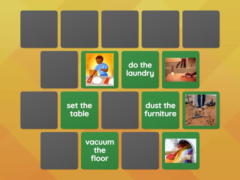Household chores - Matching pairs