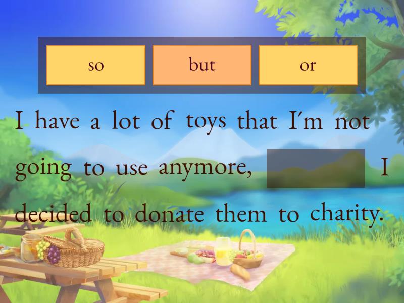 Connectors. - Complete the sentence