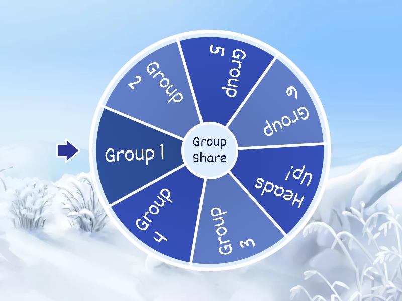 Winter Group Share - Spin the wheel