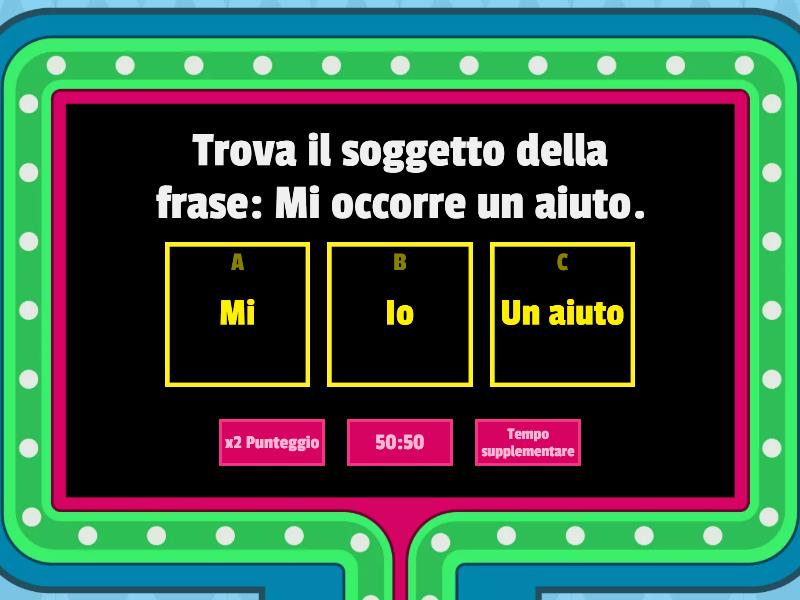 Game di italiano - Gameshow quiz