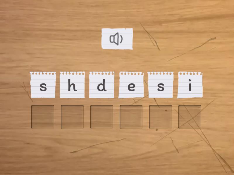 Plural es + Sight words (spelling practise) - Anagram