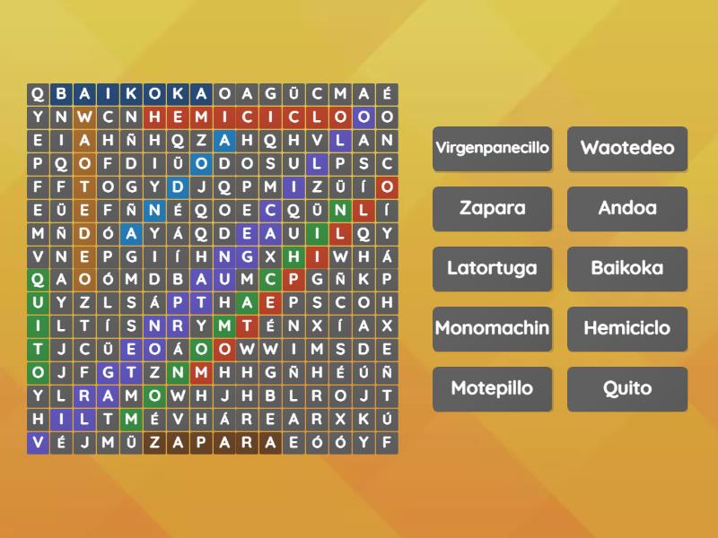 (Ecuador) - Wordsearch