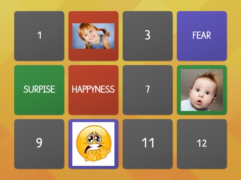 PRE- TASK EMOTIONAL INTELLIGENCE - Matching pairs