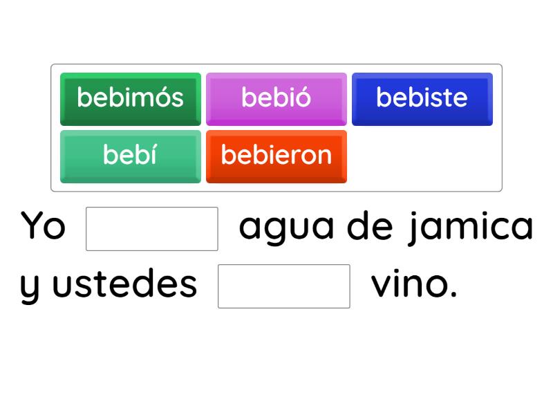 Pasado - Complete the sentence