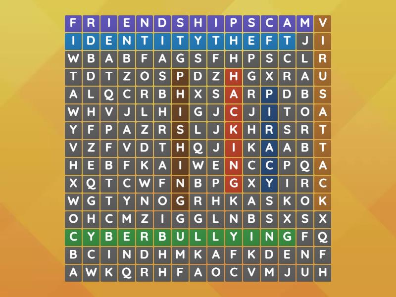 Cybercrimes - Wordsearch