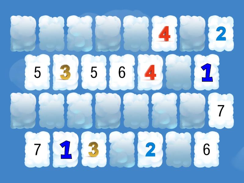 numbers memory game - Matching pairs
