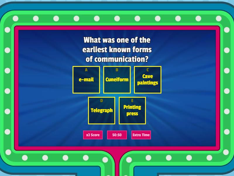 "Communication" Quiz - Gameshow quiz