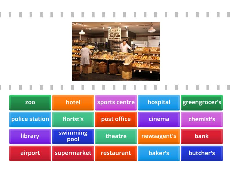 Spotlight 6 2c Places in town - Find the match