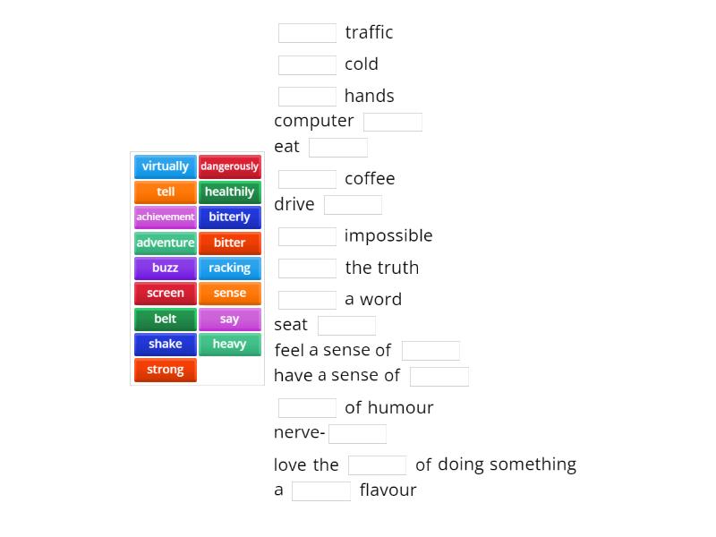 Collocations B2 - Complete the sentence