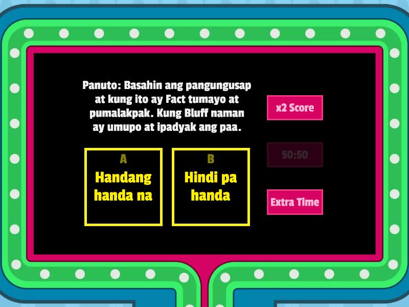 FACT OT BLUFF - Gameshow quiz