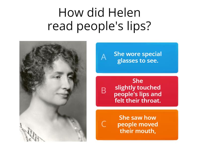R4 Comprehension - Helen Keller - Quiz