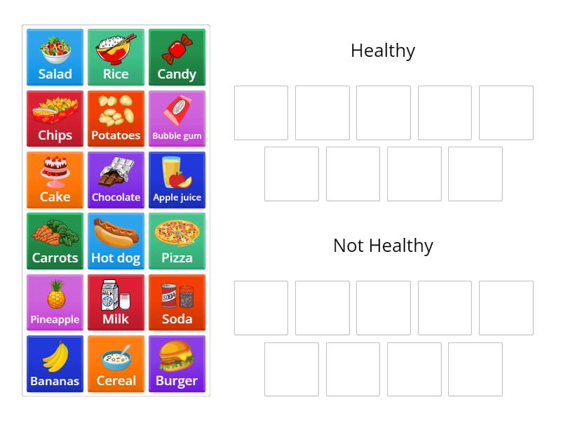 Healthy or Not Healthy Food - Group sort