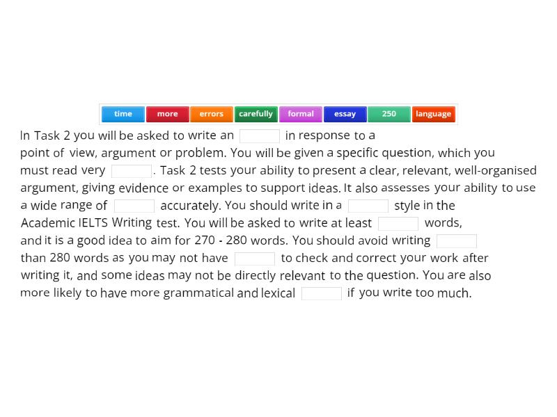 IELTS Writing Task 2_overview - Complete a frase