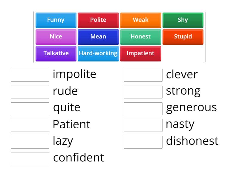 opposites - Match up