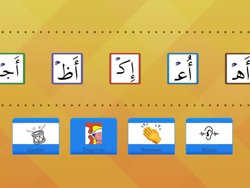 Qalqalah&Gummy&Whistle Letters - Clasificación rápida