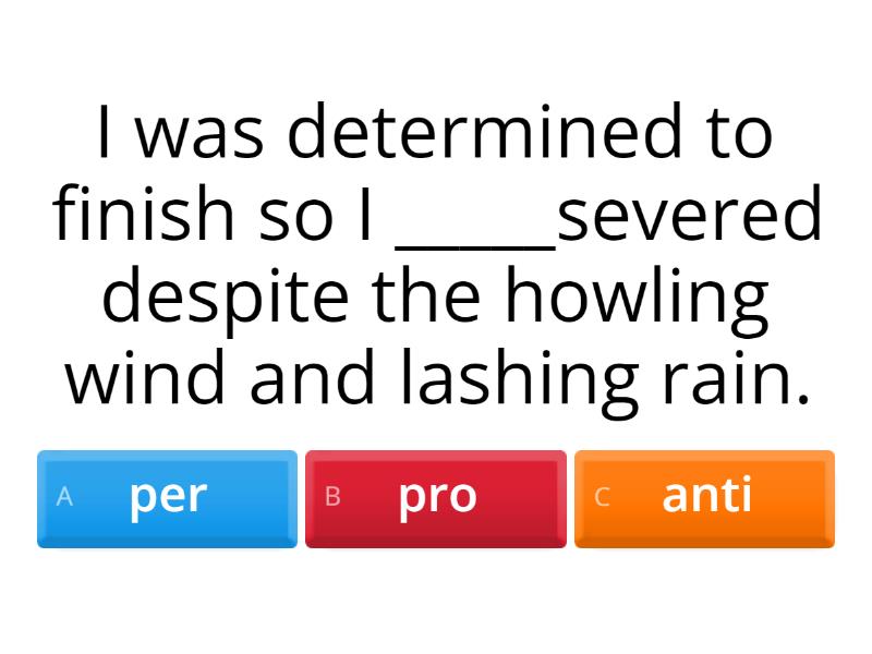 LIfTT - Latin prefixes - Quiz