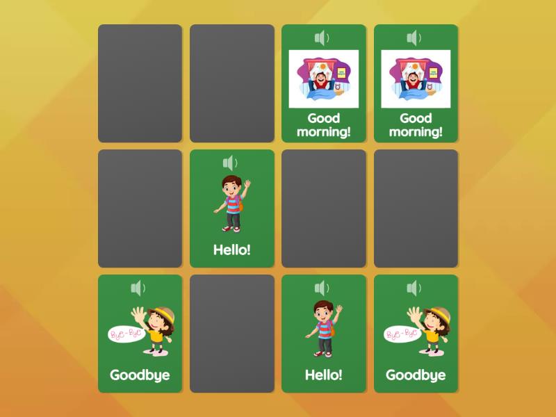 Greetings - Matching pairs