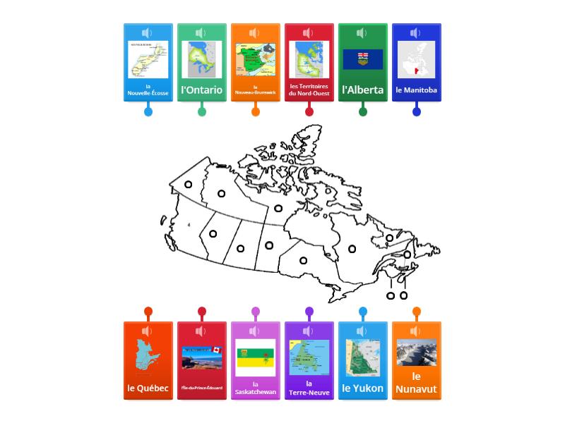 Copie Canada: les provinces et territoires - Labelled diagram