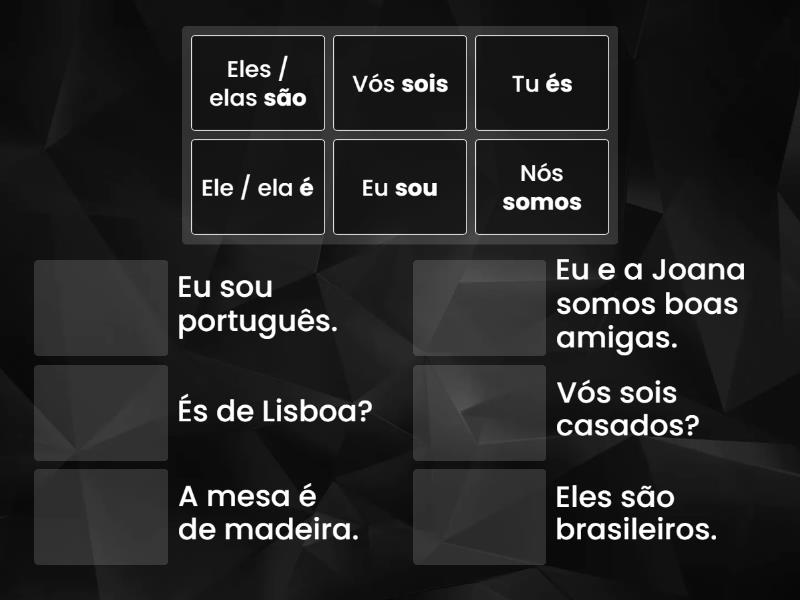 Verbo SER no presente - Match up