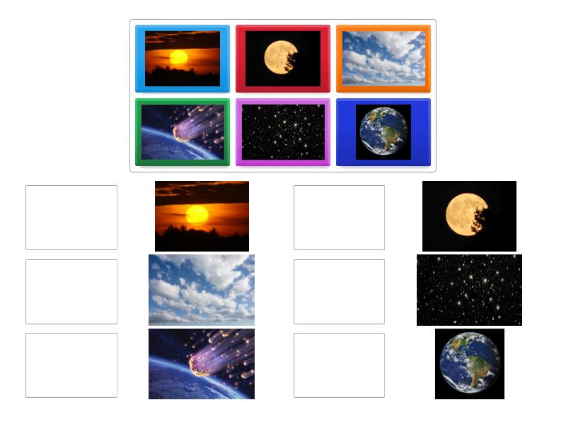 Mencocokkan Benda Benda Langit Match Up