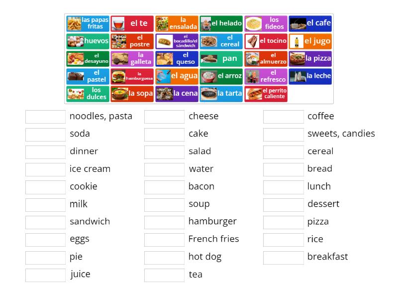 4.2 la comida, parte 2 - Match up