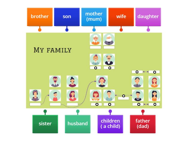 Family members - Labelled diagram