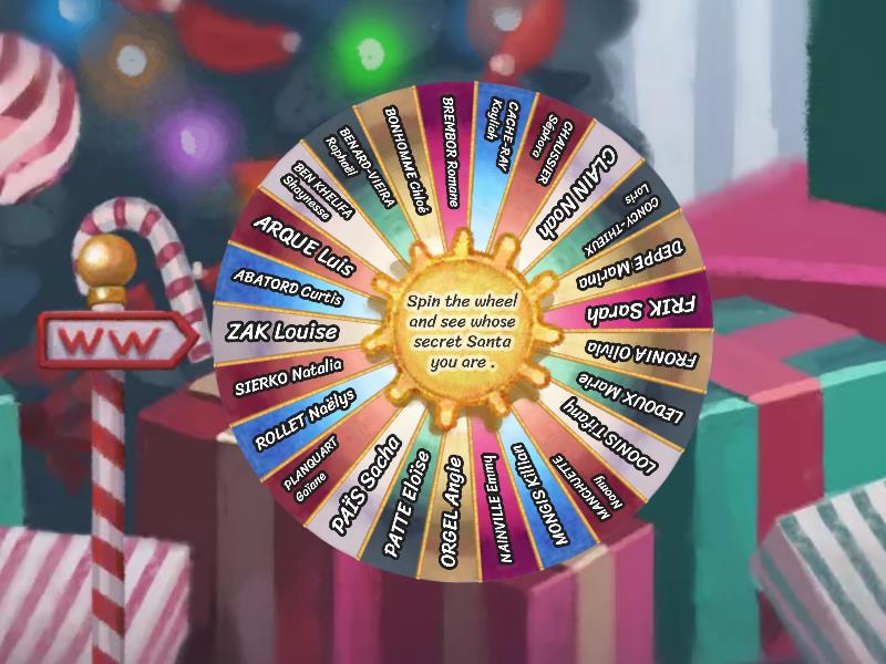 Secret Santa 3D LIST - Spin the wheel