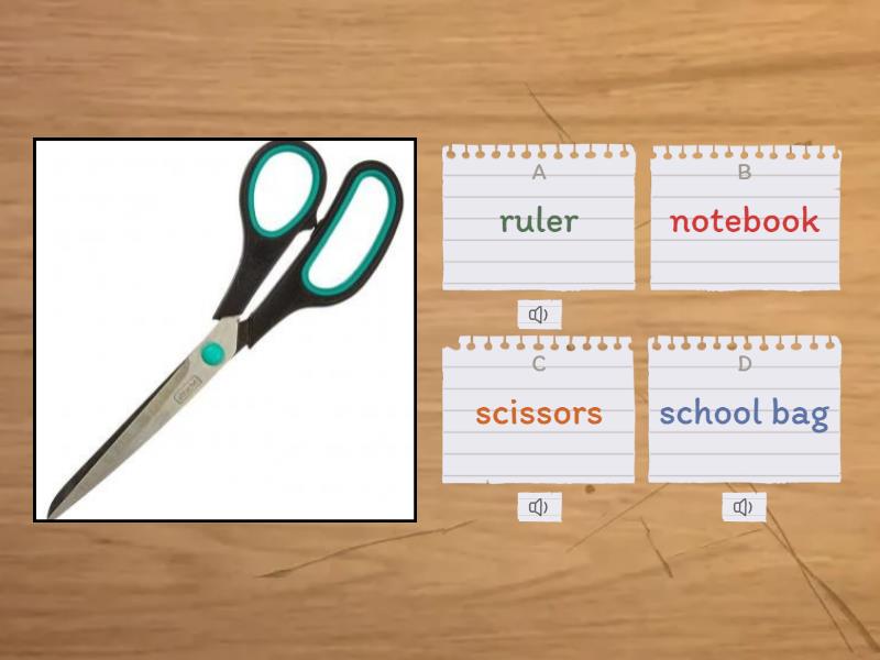 test school supplies - Quiz